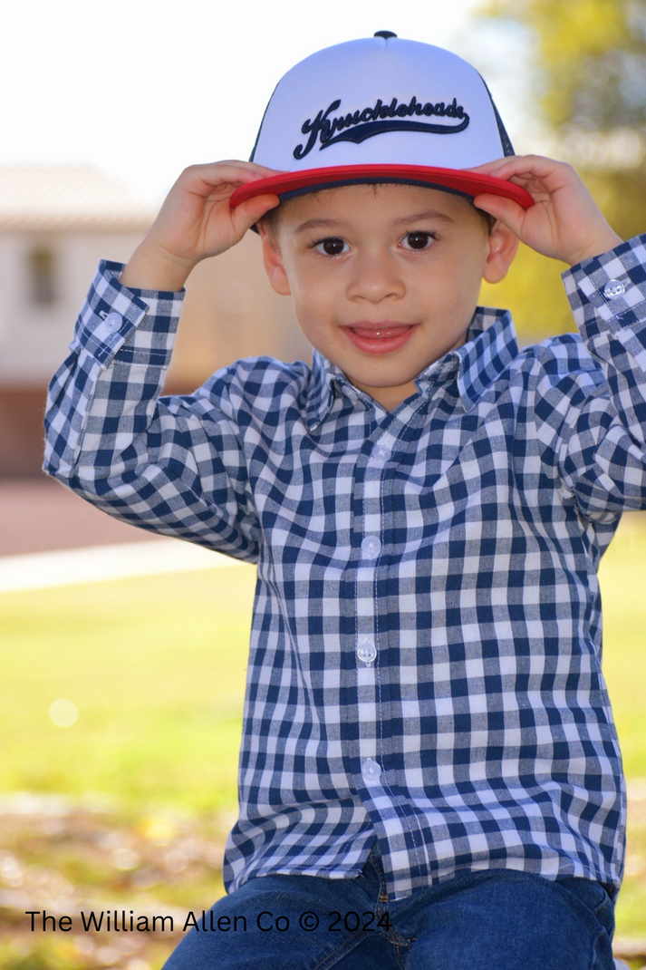 Red & Navy Knuckleheads Trucker Hat – The William Allen Co Boutique