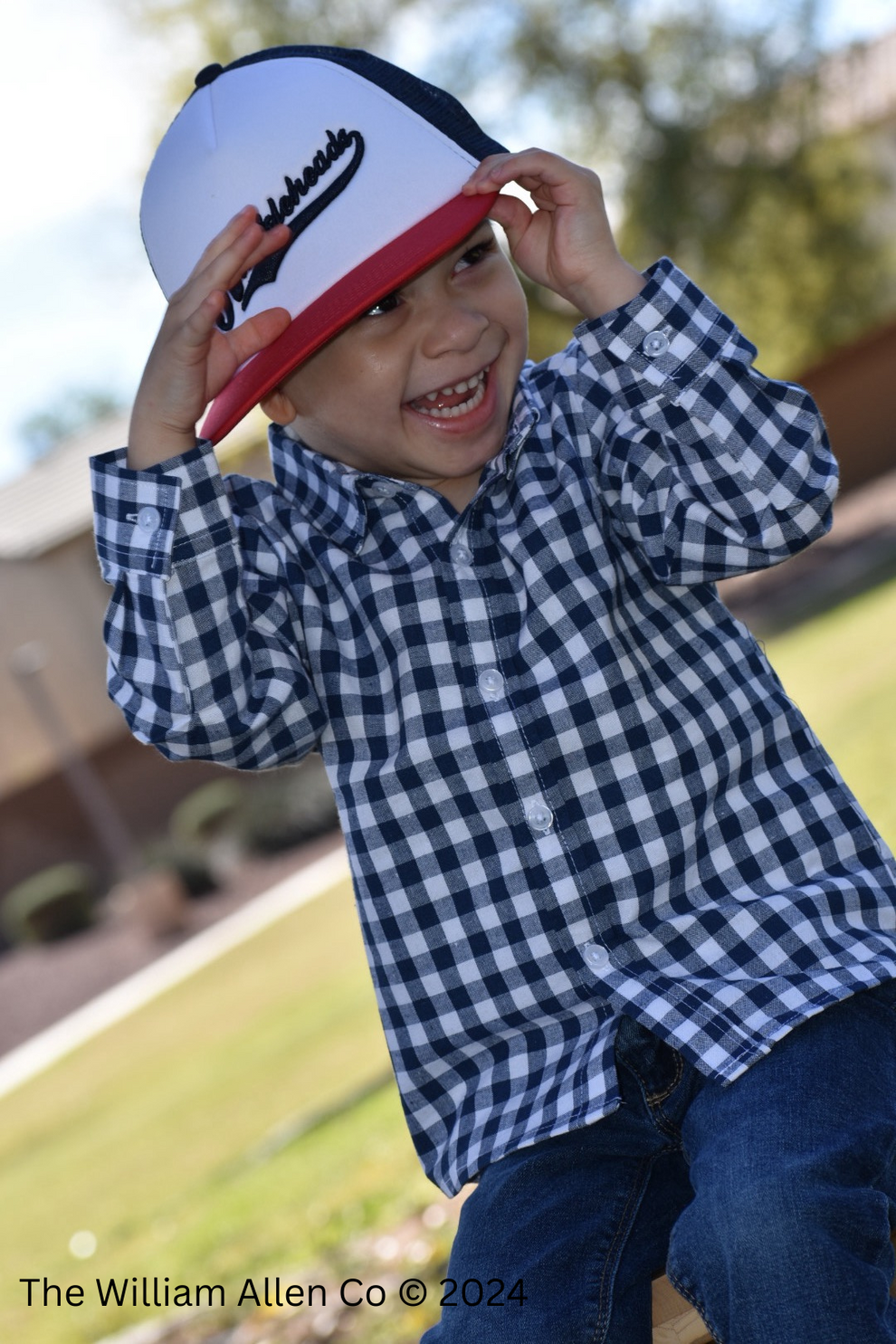 Red & Navy Knuckleheads Trucker Hat – The William Allen Co Boutique